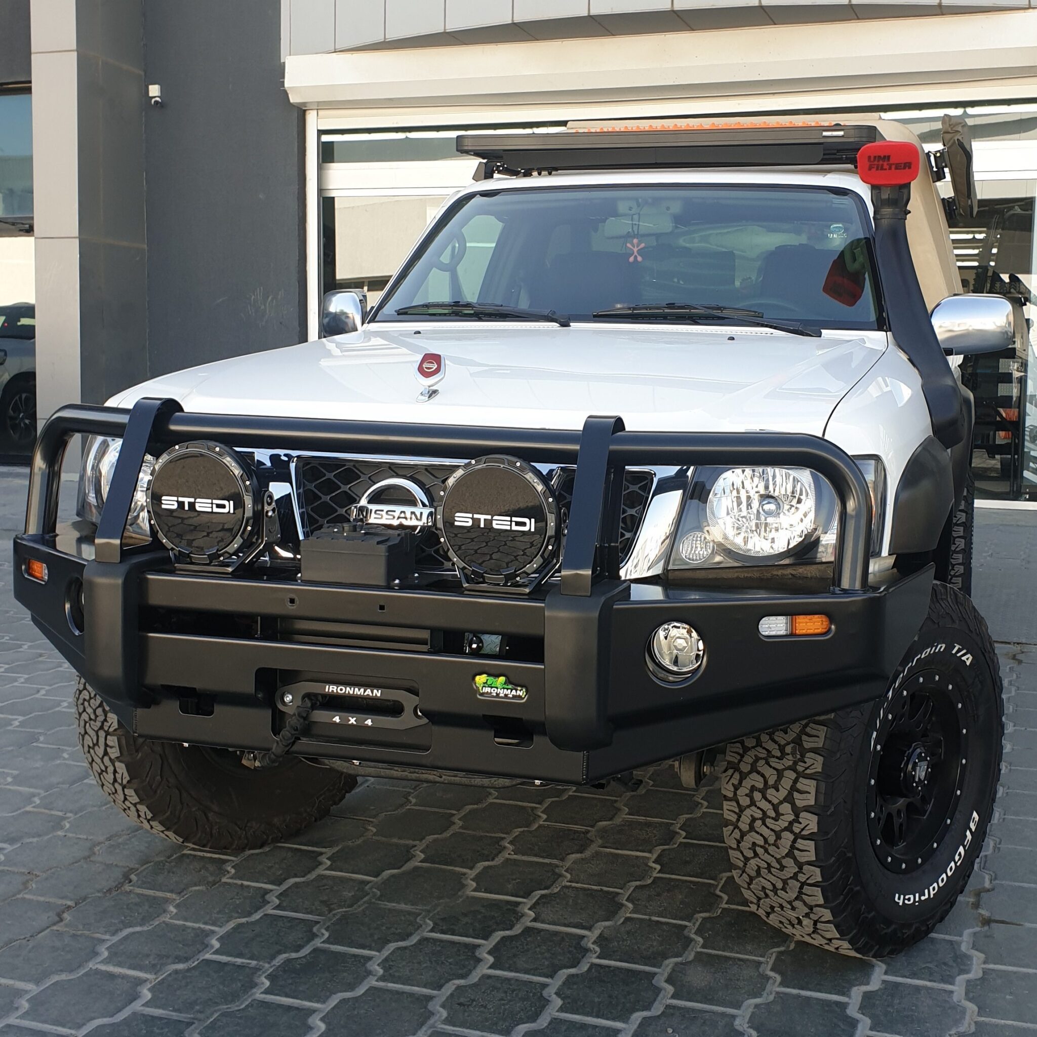 NISSAN PATROL y61 GU S4+ 2005+ PREMIUM DELUXE BULL BAR – Uroffroad UAE